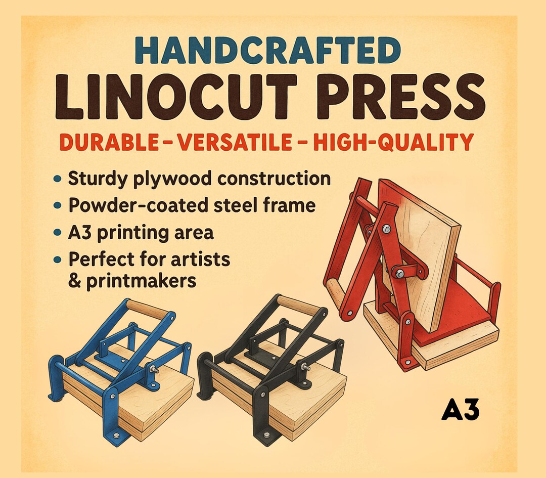 Linocut and Relief Printmaking Press,linopres A3, Suitable for Handmade ...