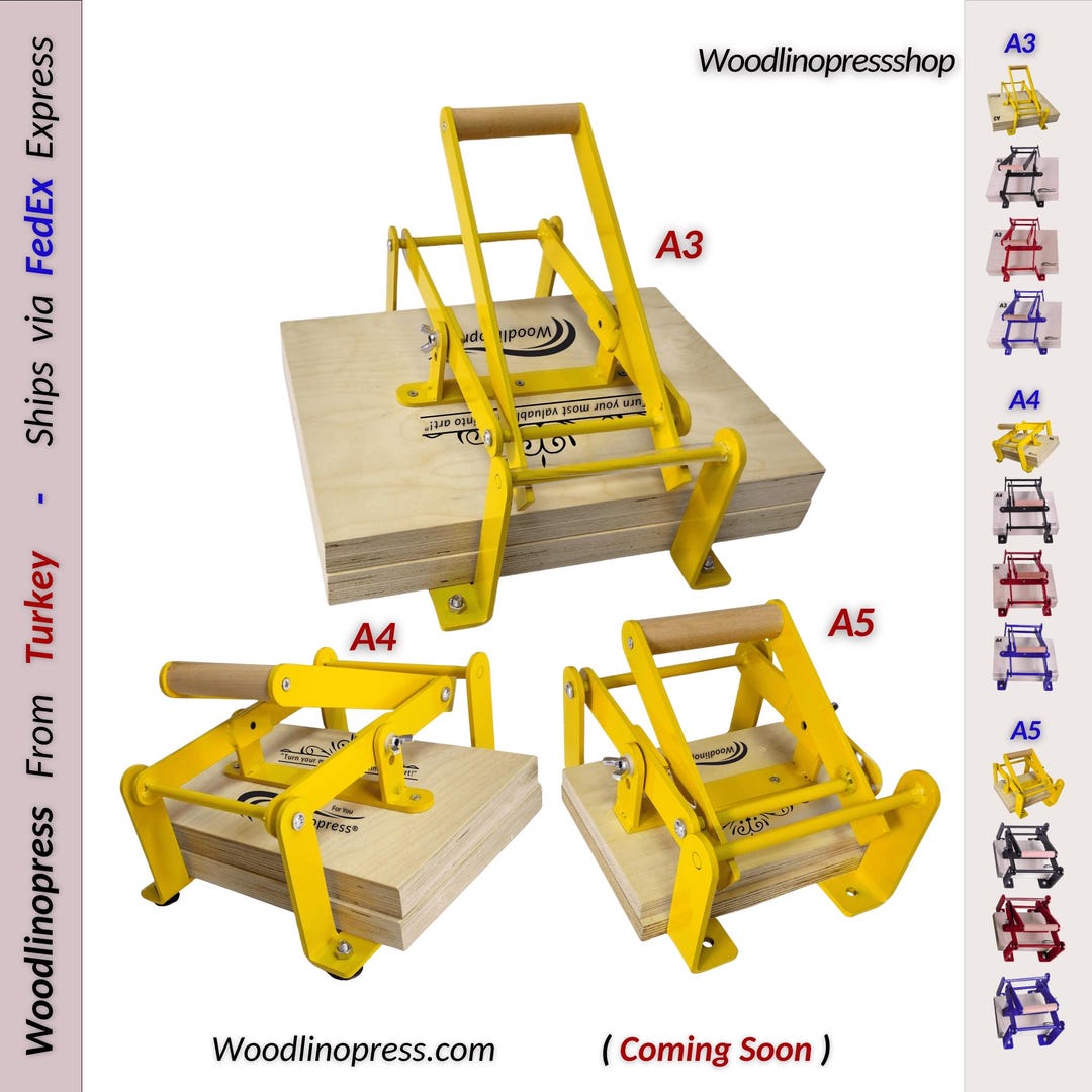 Woodlinopress Standard Printing Press Handcrafted Linocut & Woodblock ...
