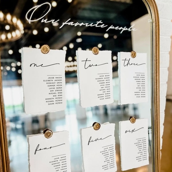 Wedding Table Assignments Mirror - Etsy