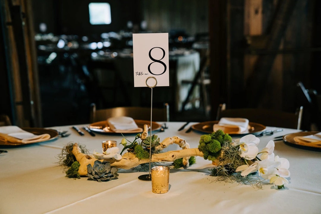 Modern Table Numbers Template, Minimal Table Numbers, Minimal Wedding ...