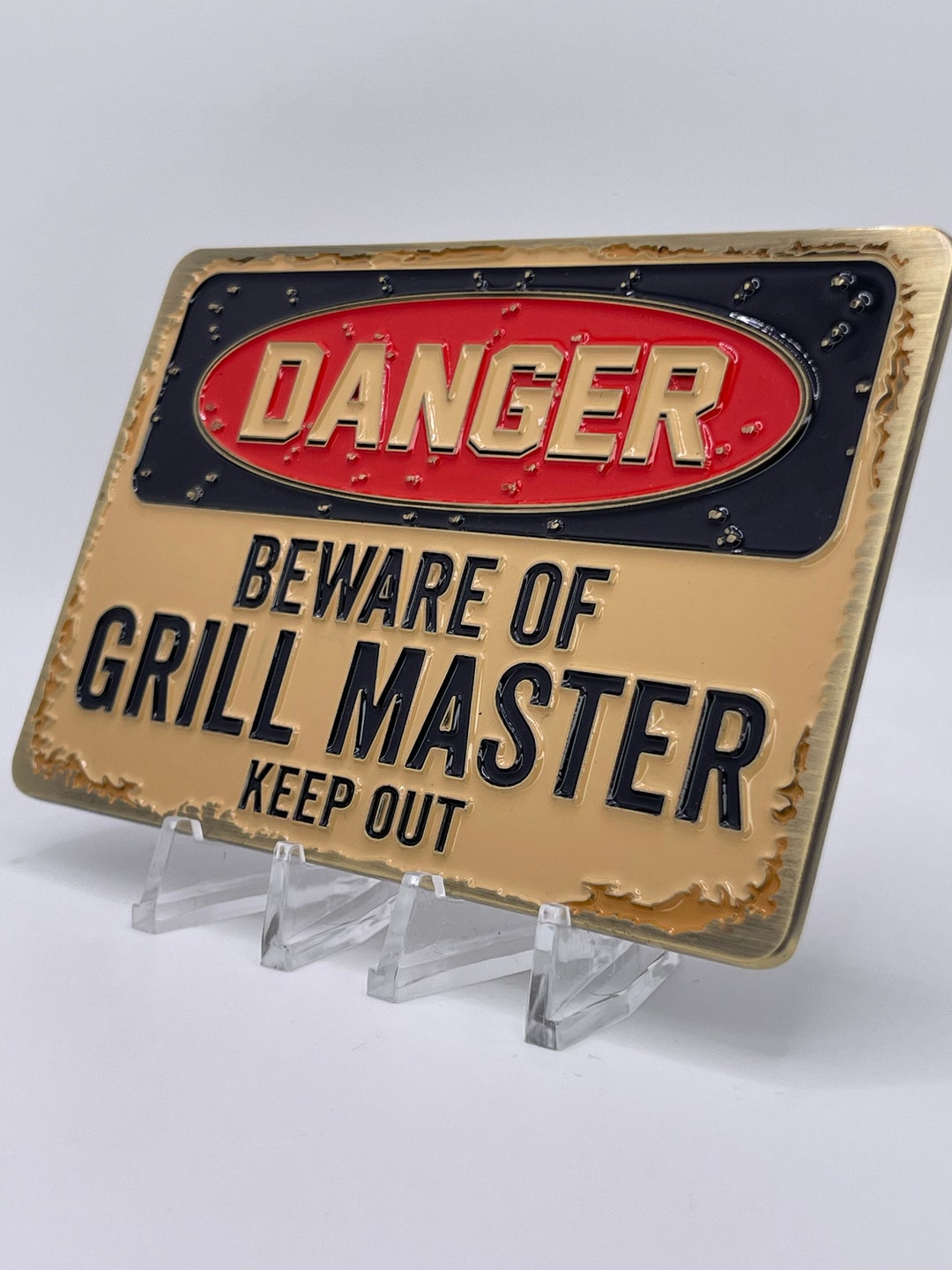 Metal BBQ Magnet danger Beware of Grill Master Perfect for Home and ...