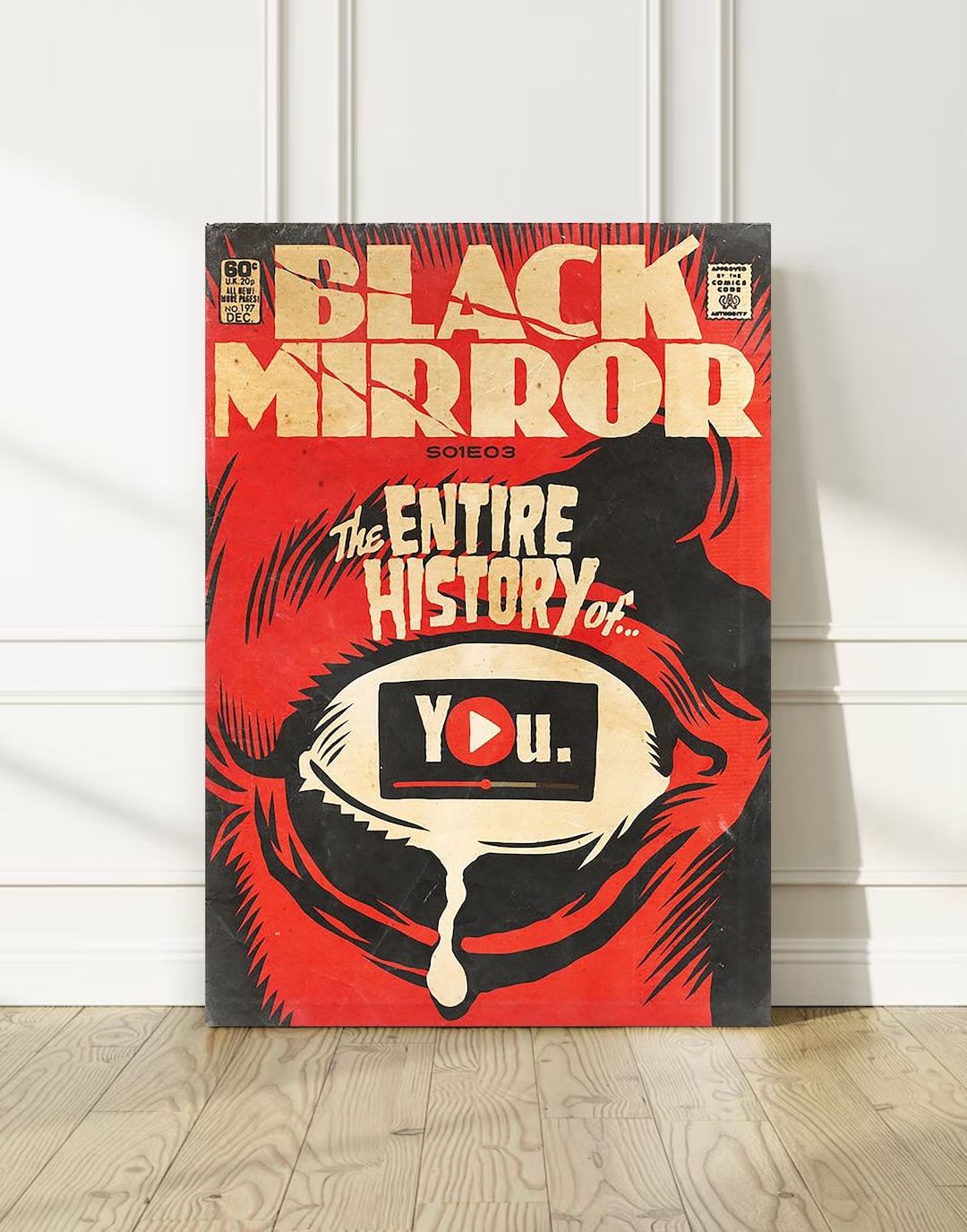 Digital Dystopia: Black Mirror Poster Tech Twilight Zone Minimalist TV ...