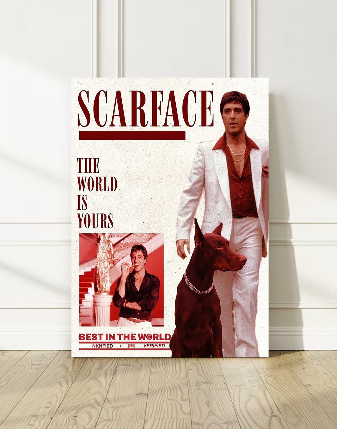 Scarface Iconic Movie Scene Print Tony Montana Vintage Poster Digital ...