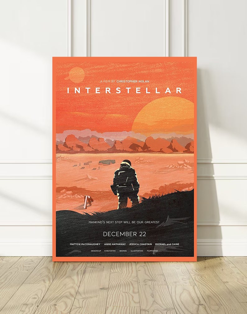 Interstellar Movie Poster Vintage Art Print Download Office Wall Decor ...
