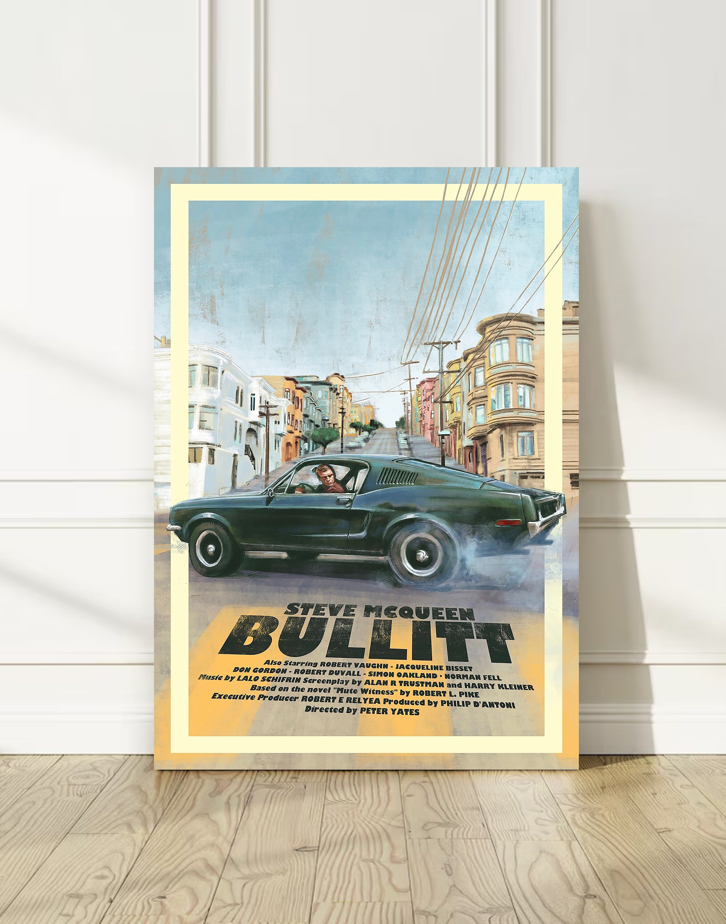 Vintage Cool: Bullitt Retro Movie Posters and Minimalist Prints for ...