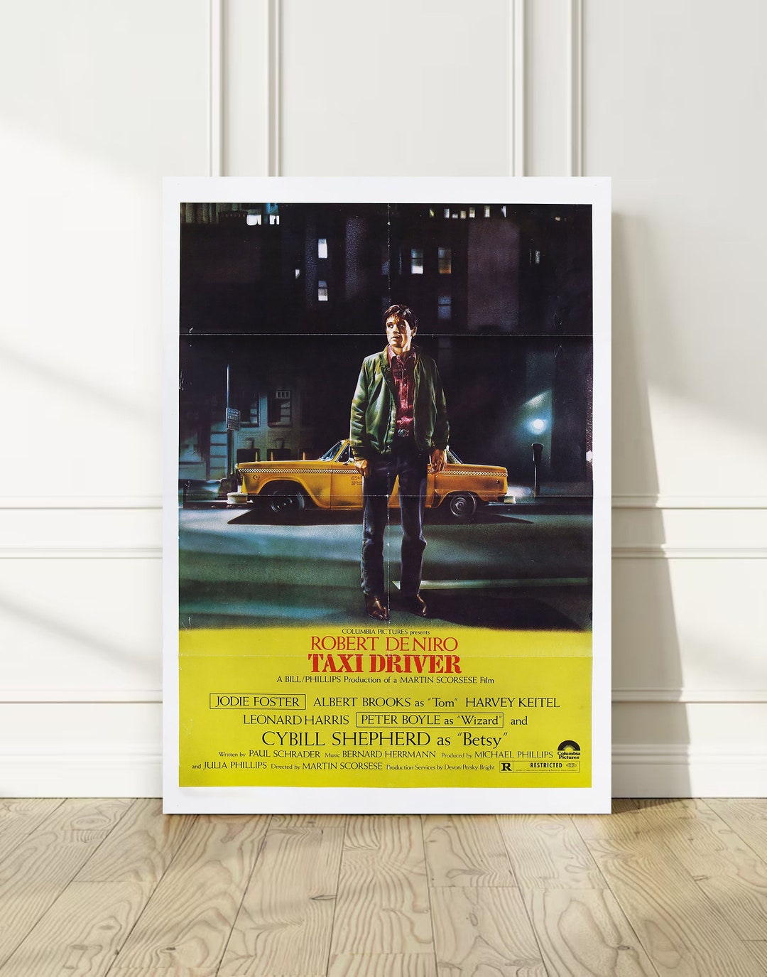 Taxi Driver Minimal Movie Poster: Travis Bickle Classic Art Deco Design ...