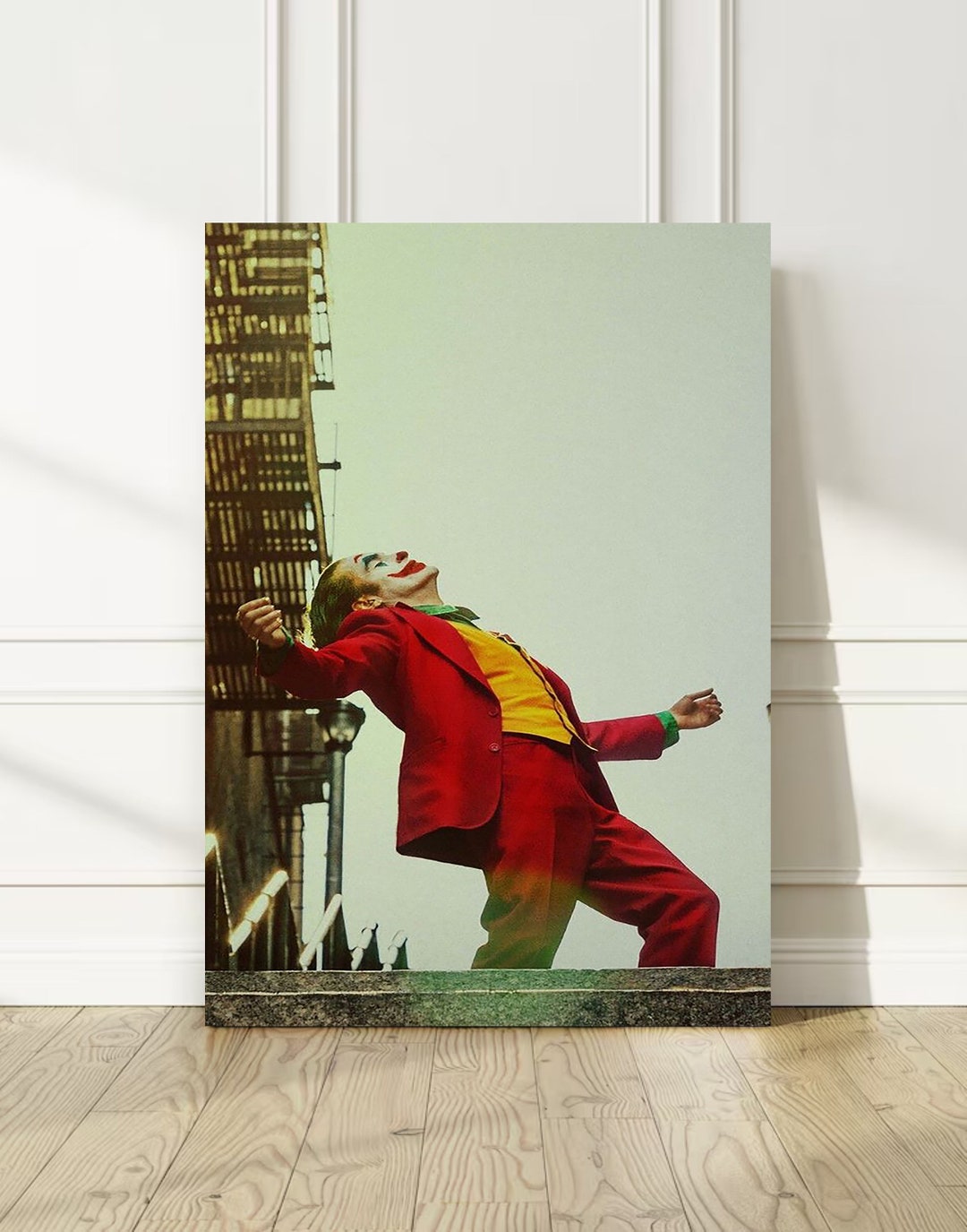 Joker Iconic Movie Scene Minimalist Print, Retro Poster Art Download ...