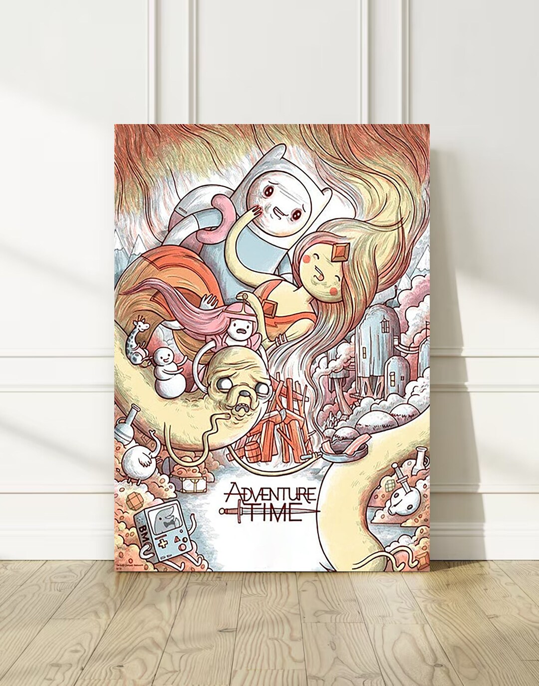 Adventure Time Trio: Finn, Jake & Princess Bubblegum Minimalist TV ...