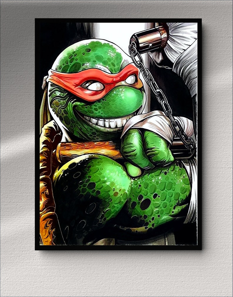 TMNT Retro Revival: Michelangelo Custom Movie Posters & Stylish Decor ...