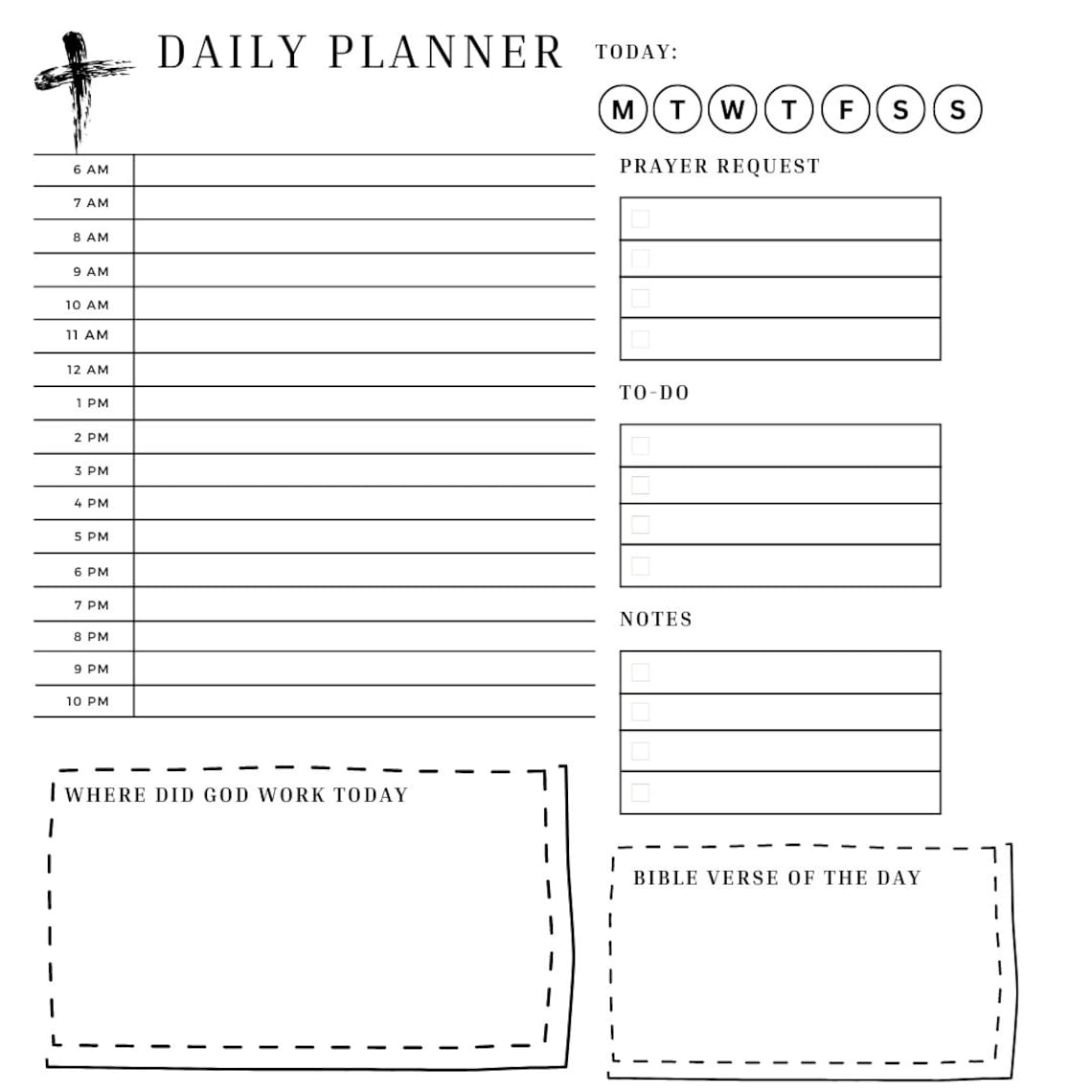 Printable Daily Christian Planner - Etsy