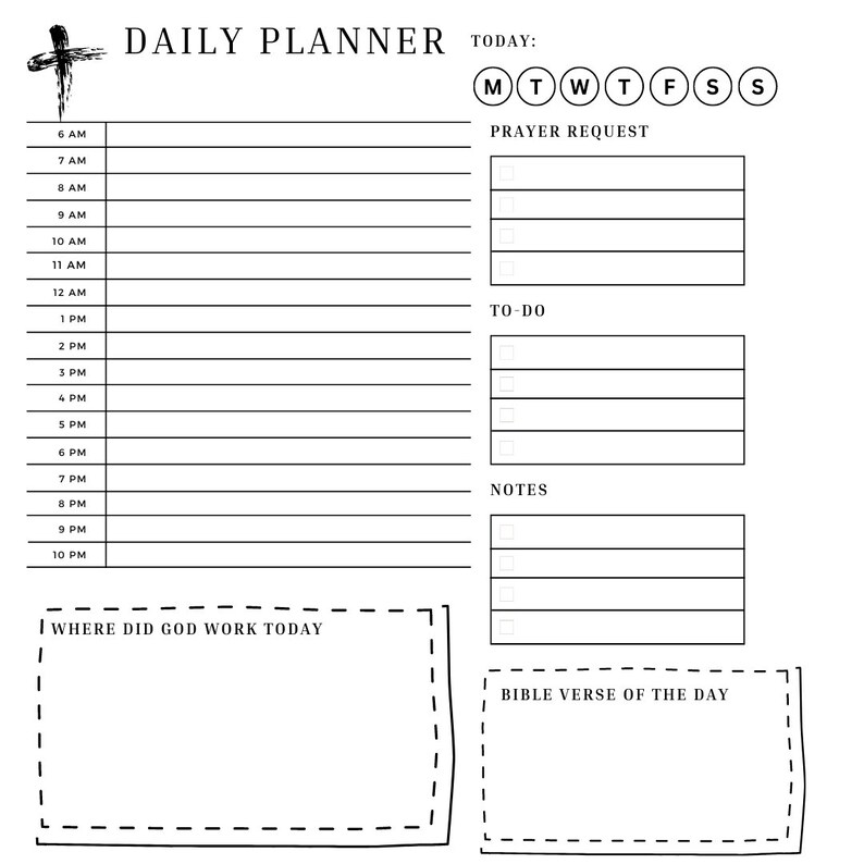Printable Daily Christian Planner - Etsy