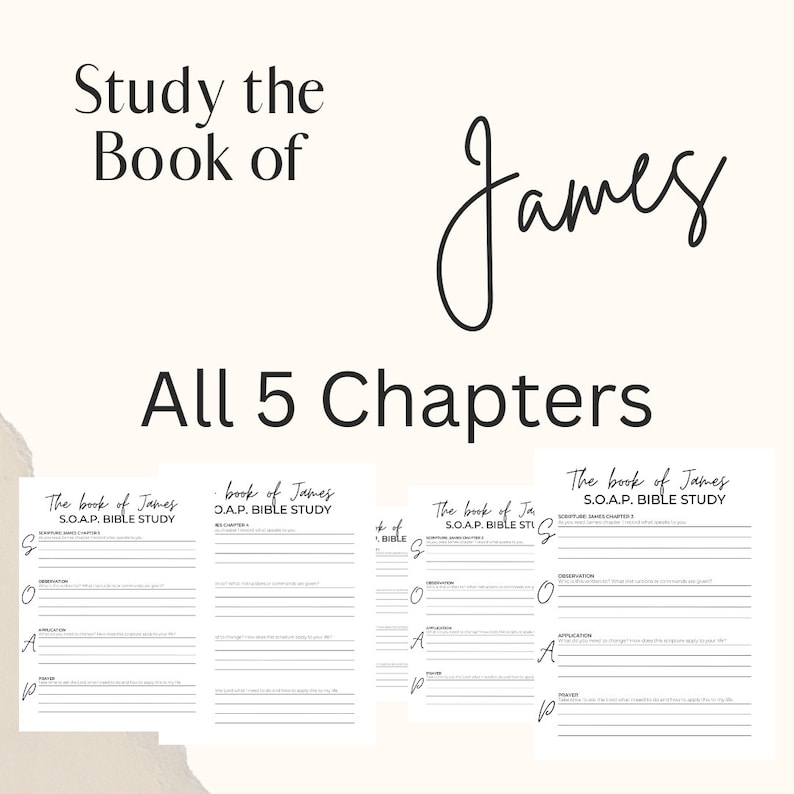 Printable James Bible Study - Etsy