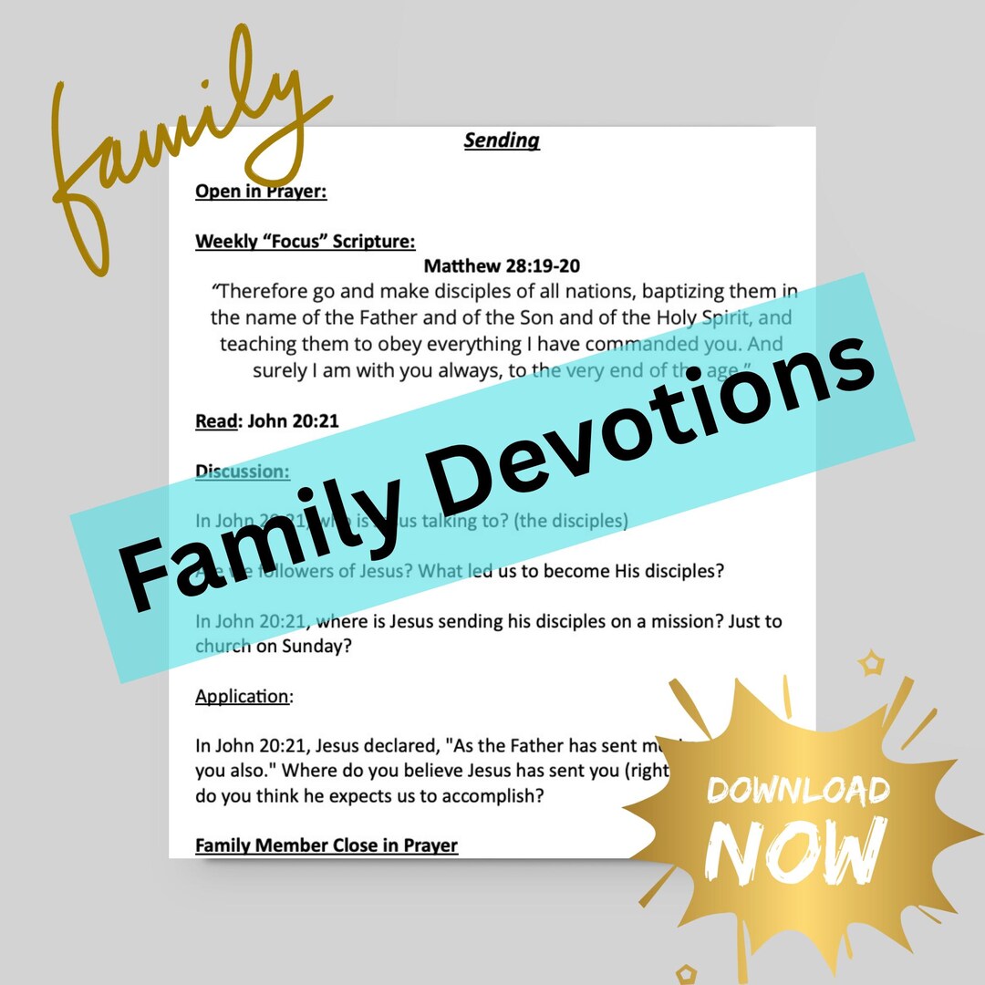 3 Day Family Devotion - Missions - Etsy