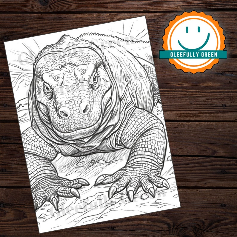 10 Printable Reptile Coloring Pages for Kids and Adults Digital ...