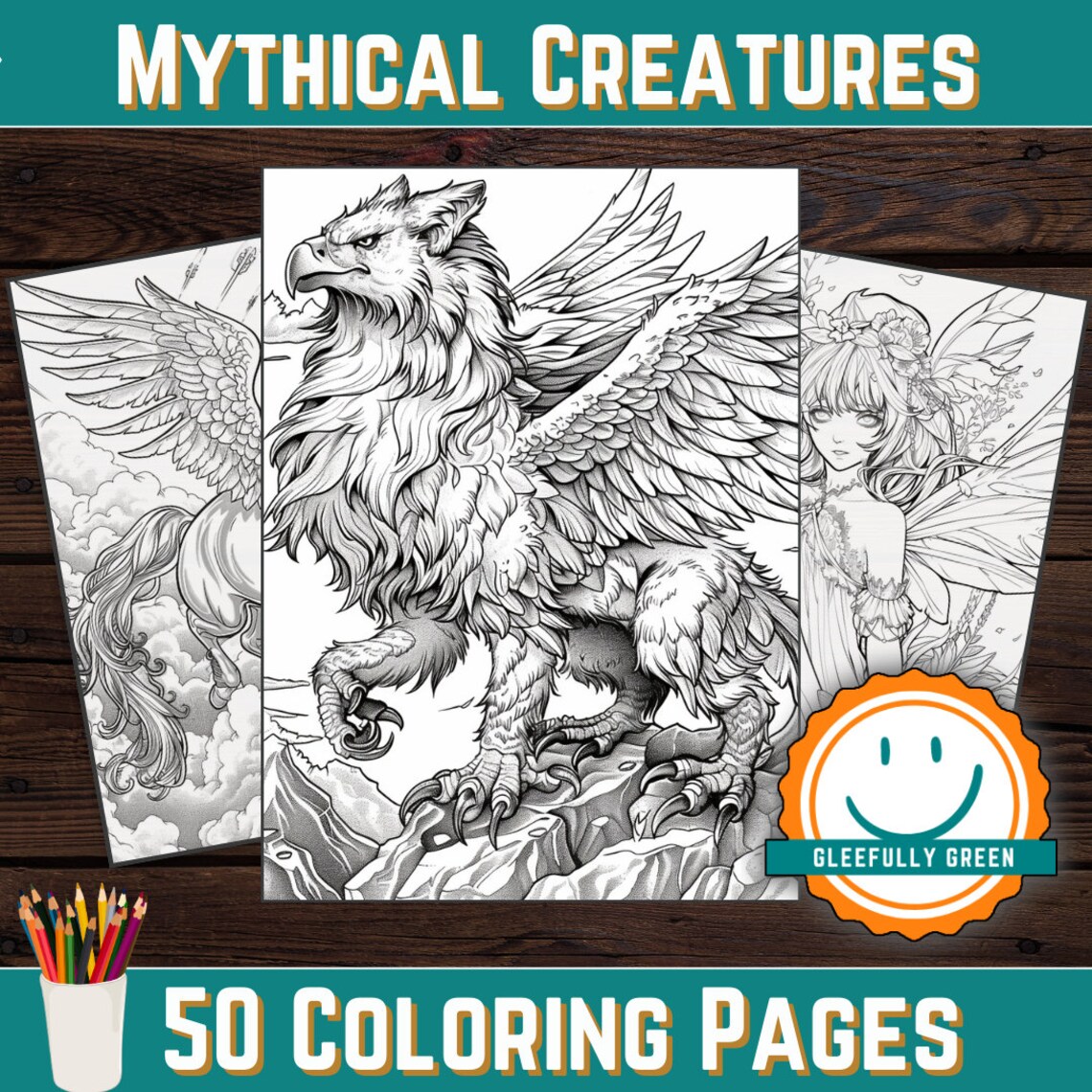50 Printable Mythical Creatures Coloring Pages for Kids and Adults ...