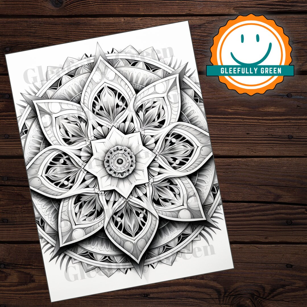 24 Printable Mandala Coloring Pages for Adults and Kids Digital ...