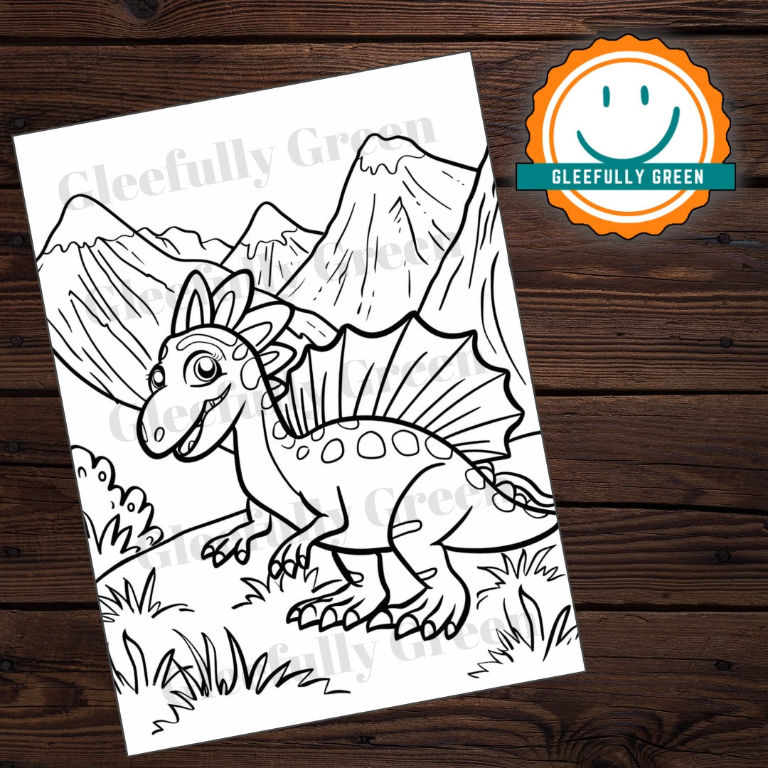 20 Dinosaur Coloring Pages for Adults and Kids Digital Download ...