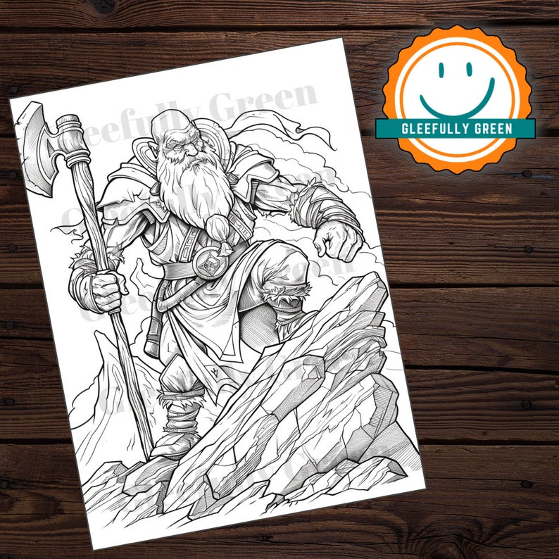 20 Printable Dwarf Coloring Pages for Kids and Adults Digital Download ...