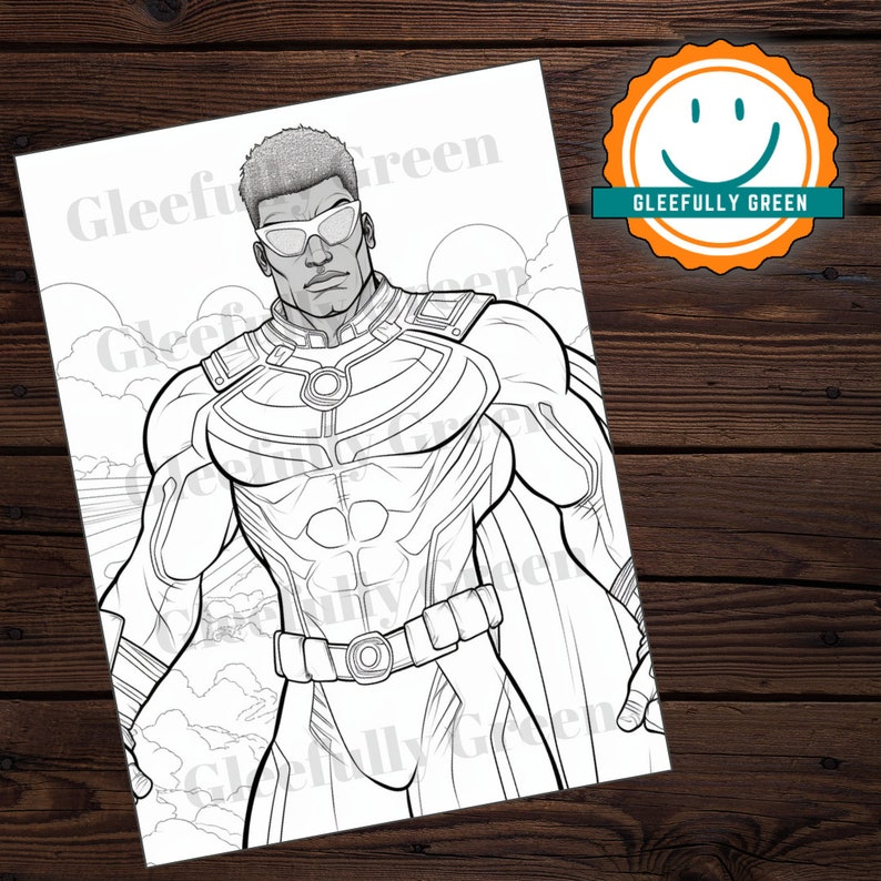 12 Awesome Superheroes Coloring Pages for Kids and Adults Digital ...