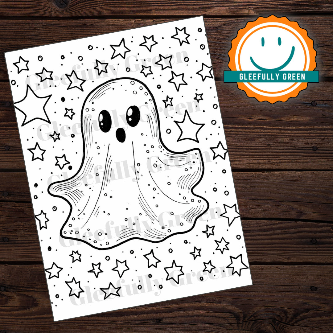 30 Printable Cute Ghost Coloring Page for Adults and Kids Digital ...