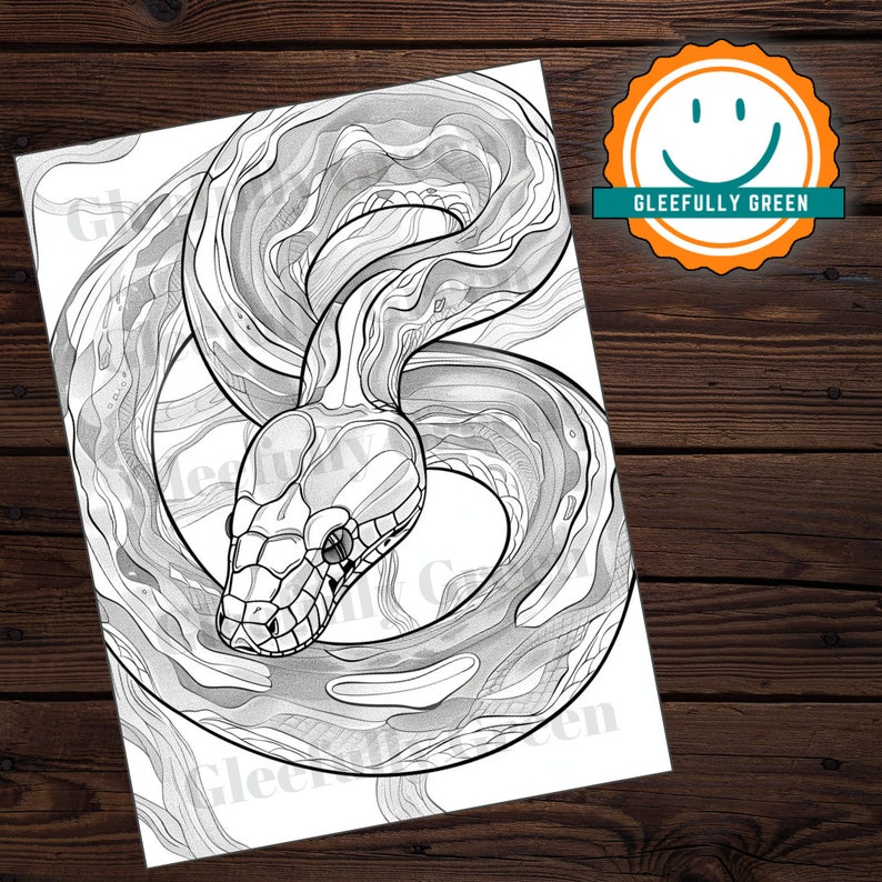10 Printable Reptile Coloring Pages for Kids and Adults Digital ...