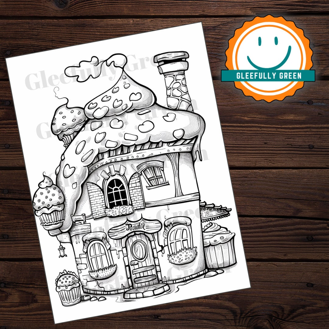 30 Candyland Coloring Pages for Adults and Kids Digital Download ...