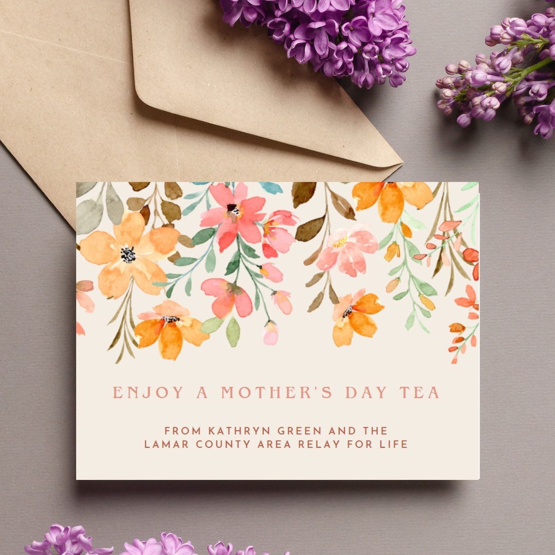 Mother's Day Tea Digital Download Canva Editable Canva Printable ...