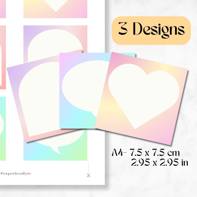 Printable Memo Sheets Gradient |instant Download - Etsy