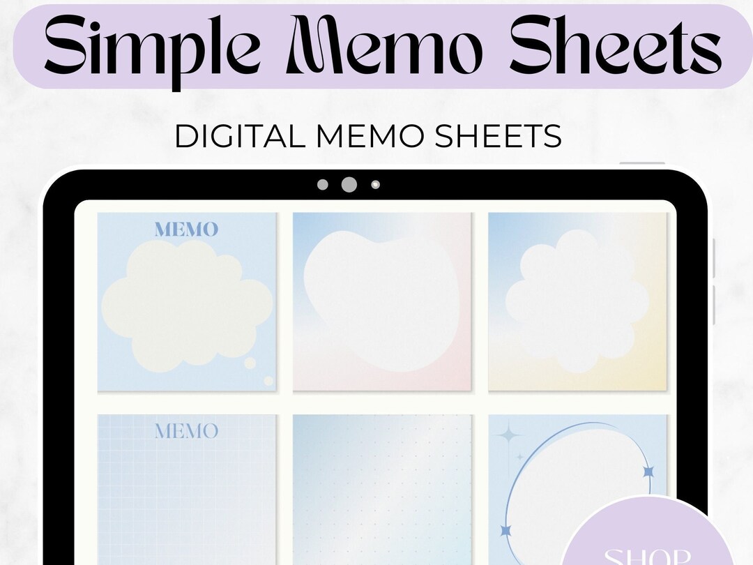 12 Design Digital Memo Note Stickers Cropped Digital Stickers Digital ...