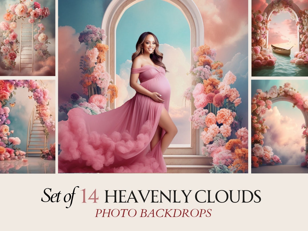 Bright and Colorful Heavenly Floral Sky Backdrop Pack - 14 High-quality ...
