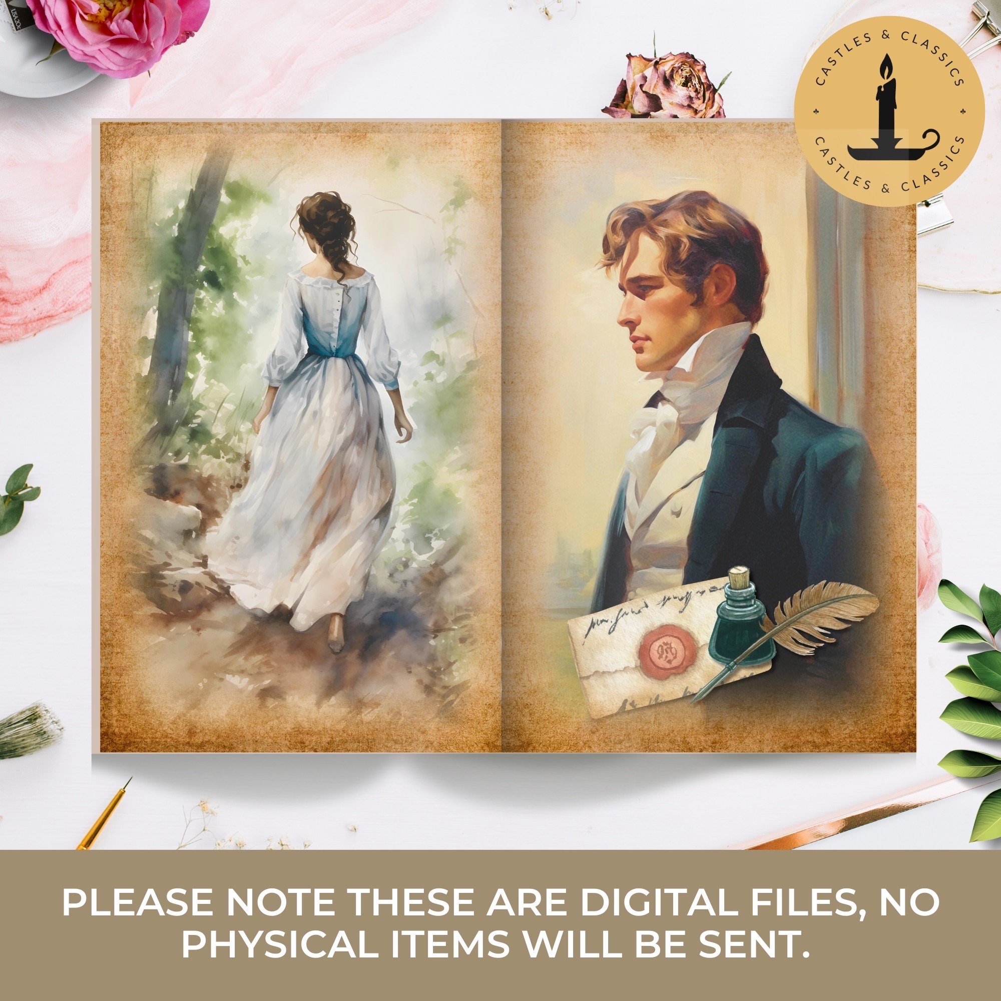 Pride and Prejudice, Junk Journal Digital Kit, Scrapbooking Supplies ...