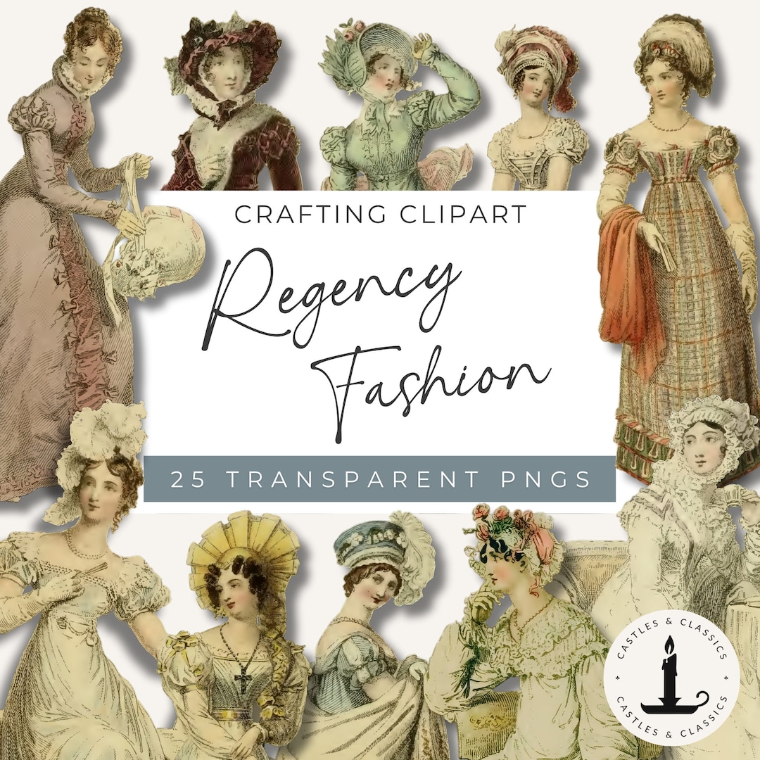 Regency Fashion Plates Crafting Clipart Junk Journal - Etsy