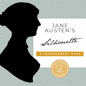 JANE AUSTEN SVG Silhouette Clipart Pride and Prejudice Commercial Use ...