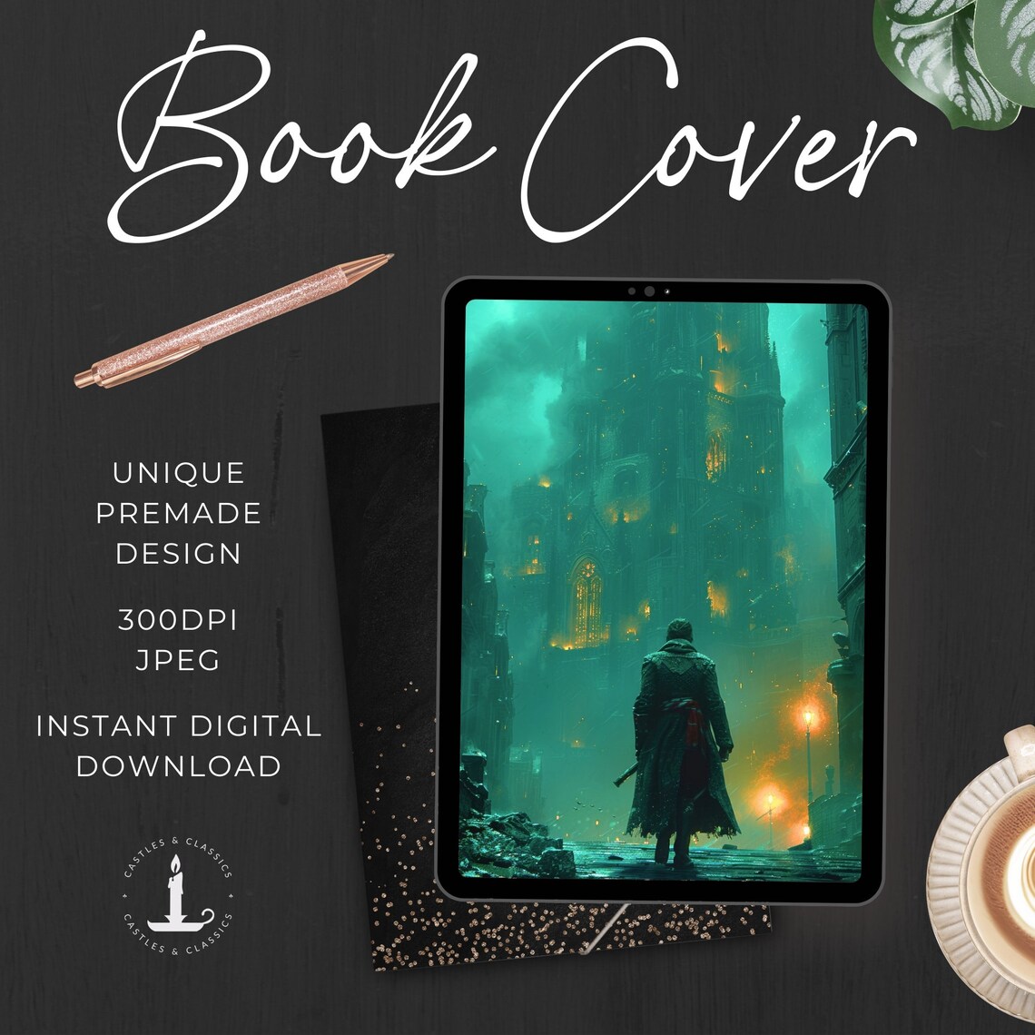 EBOOK COVER Premade Dark Fantasy Image Customizable Book Cover Tower ...