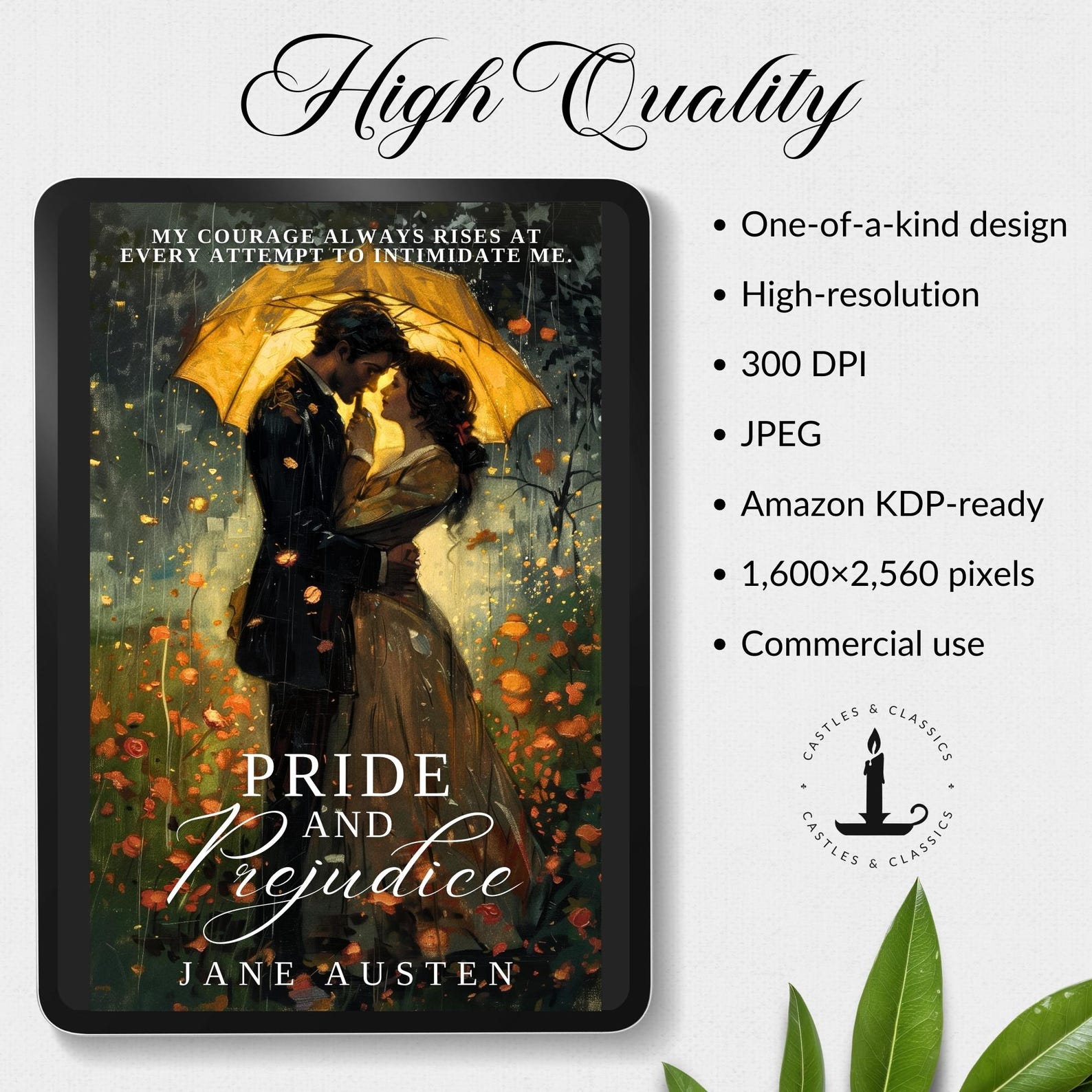 EBOOK COVER Historical Romance Template Premade Customizable Book Cover ...