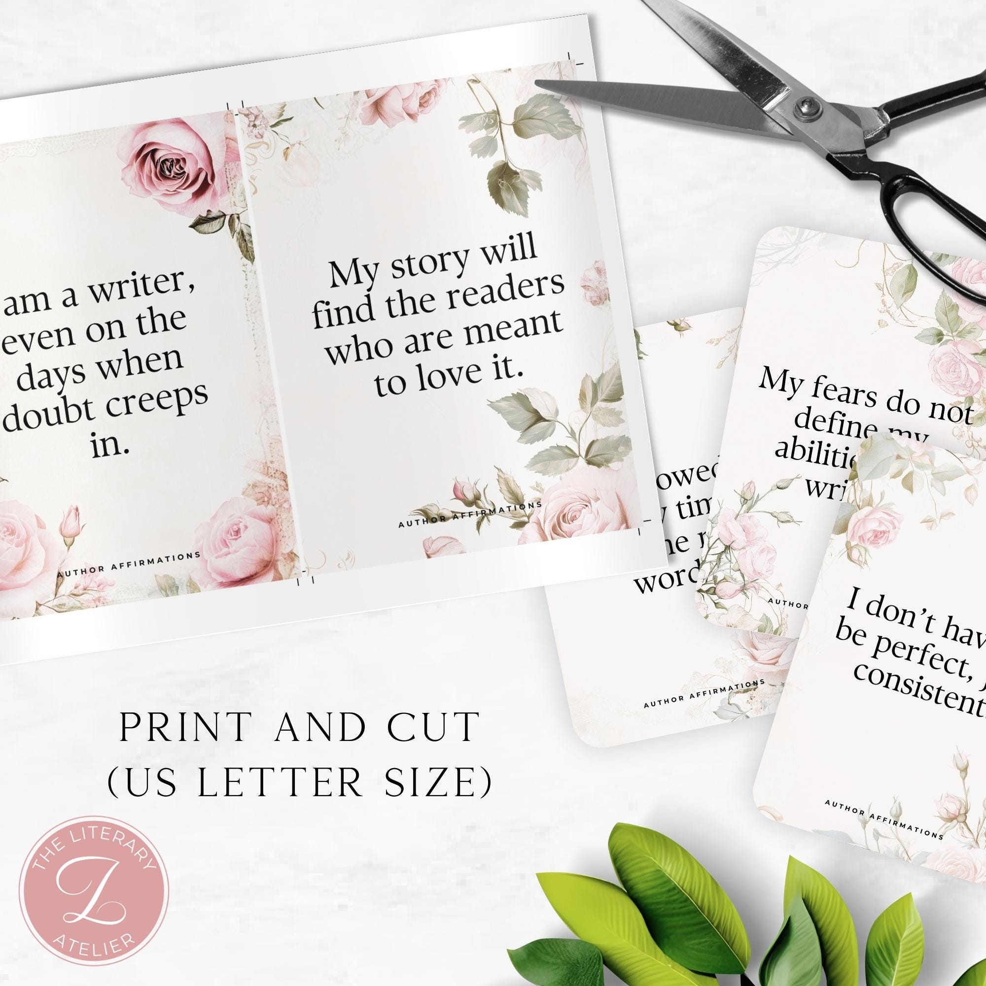 AFFIRMATION CARDS Historical Romance Author Card for Writers Writer ...