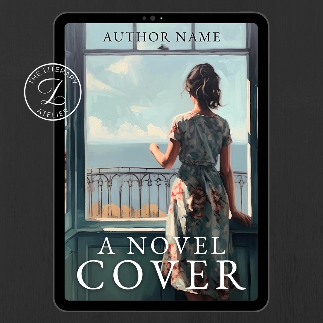 Ebook Cover Design, Elegant Woman by the Window Book Cover Art, Premade ...