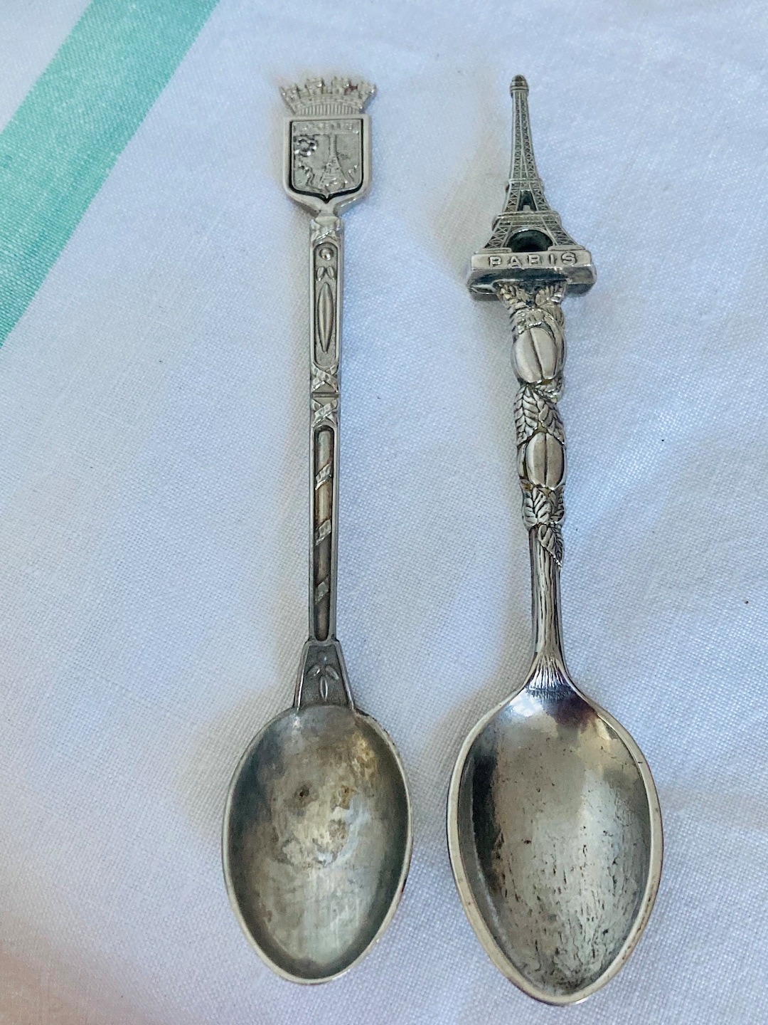 Vintage Paris Silver Spoons, Set Parisian French Silver Plated Spoons ...