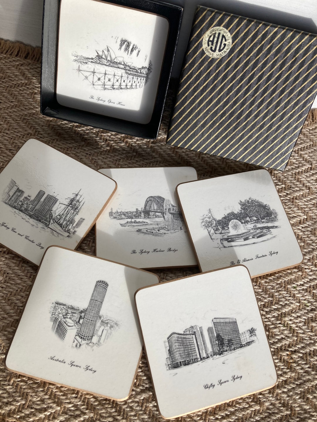 Vintage Australian Coasters, AJ Gover Pty Ltd, Australian Landmarks ...