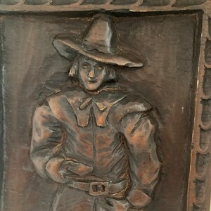 Antique Oak Carved Wall Plaque, Hand Carved, Pilgrim, Victorian Wall ...