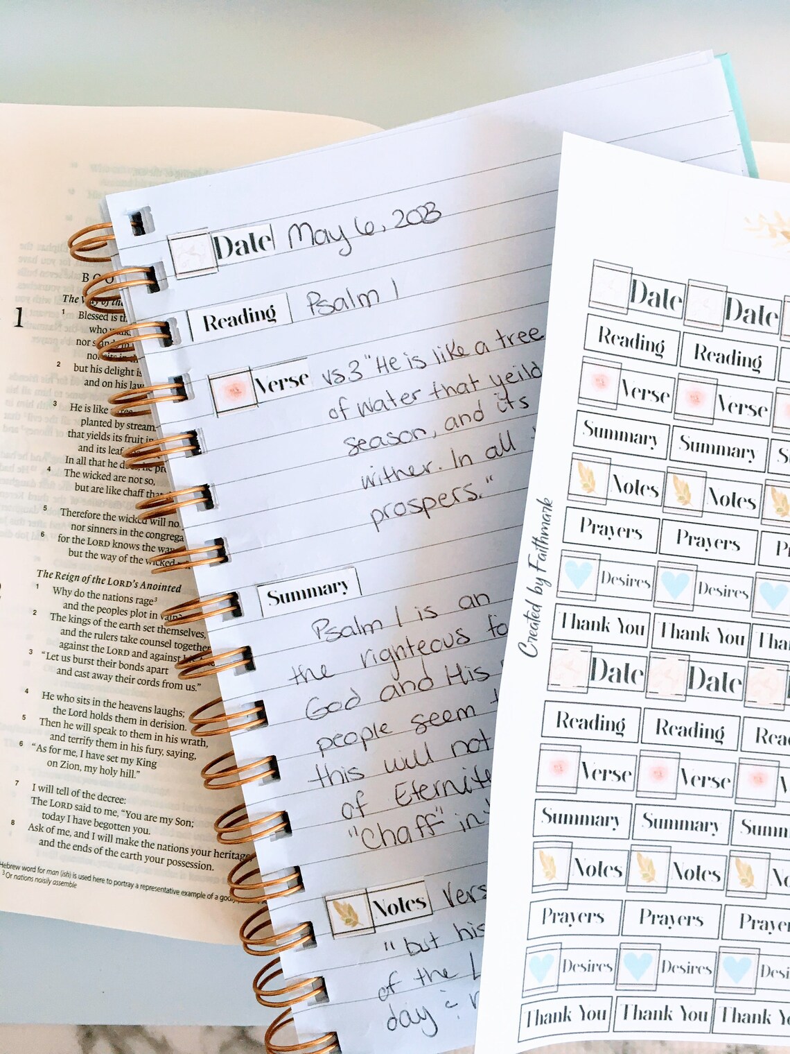 Bible Journal Stickers, Customizable Christian Planner (PDF, JPG, PNG ...