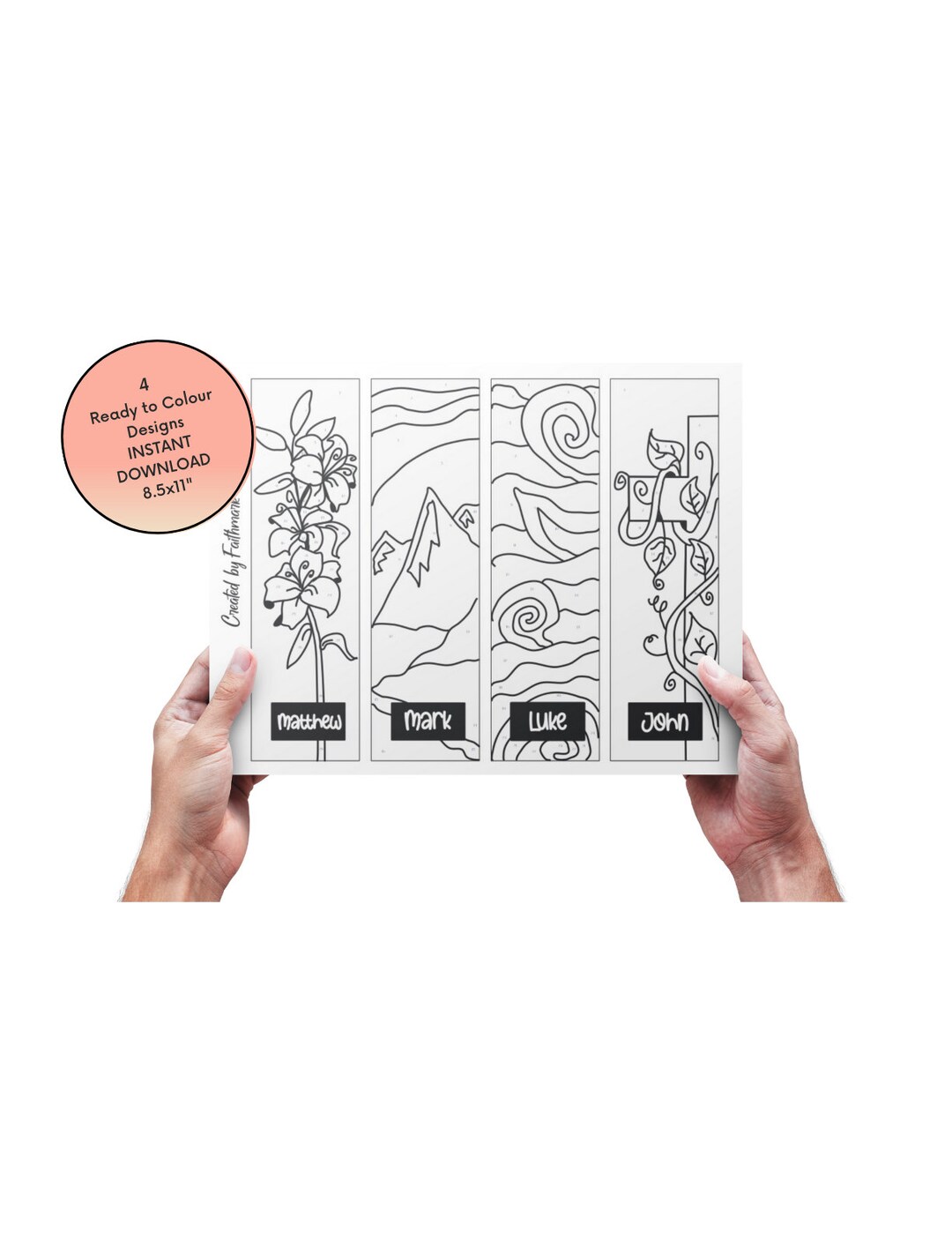 Colour by Chapter Printable Gospel Bookmarks, Adult Colouring Bookmarks ...