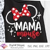 Mama Mouse Svg, Mouse SVG Instant Download, Mom Girl Mouse Head Svg ...