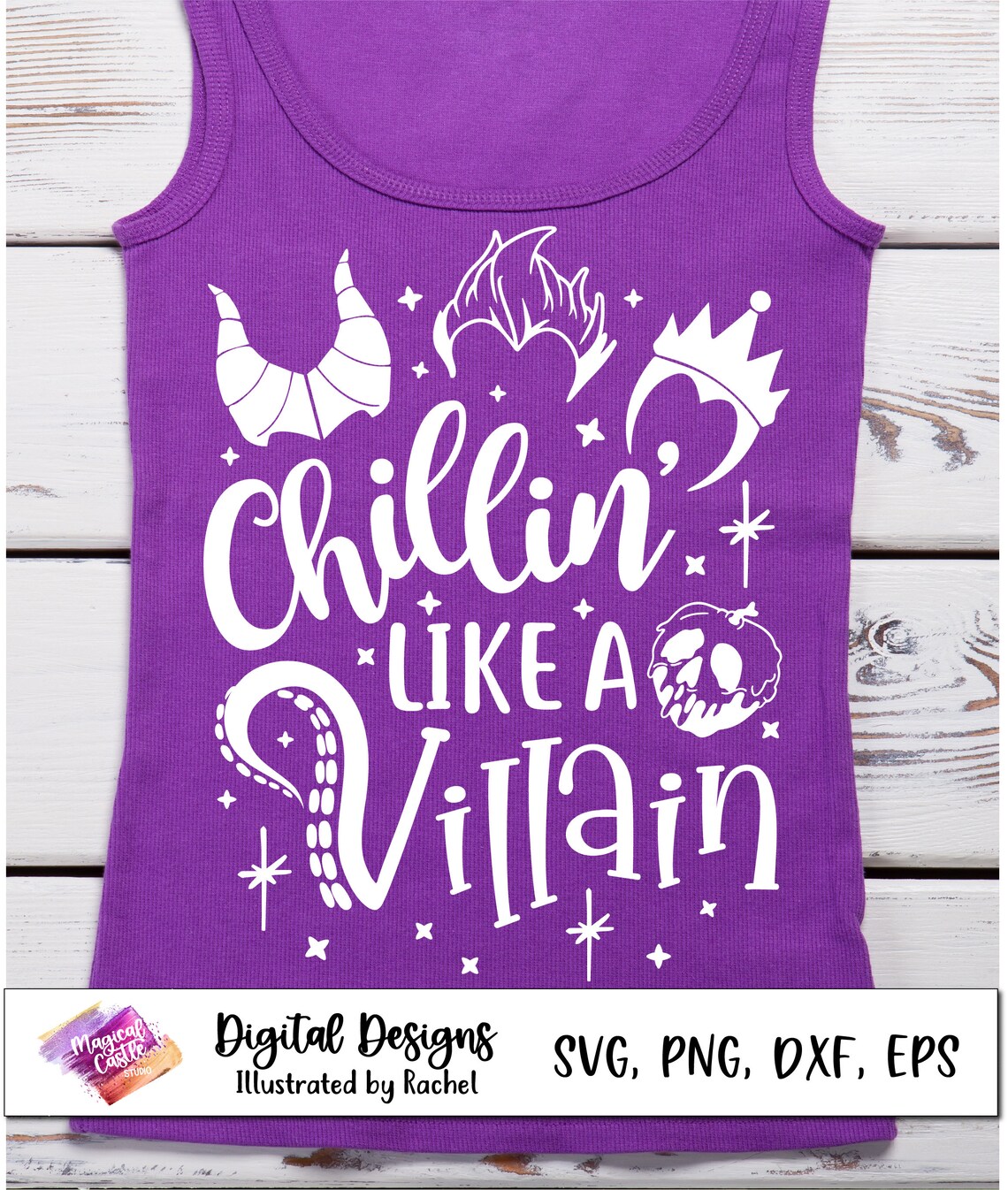 Chillin Like a Villain Svg Ursula Evil Queen SVG Poison - Etsy