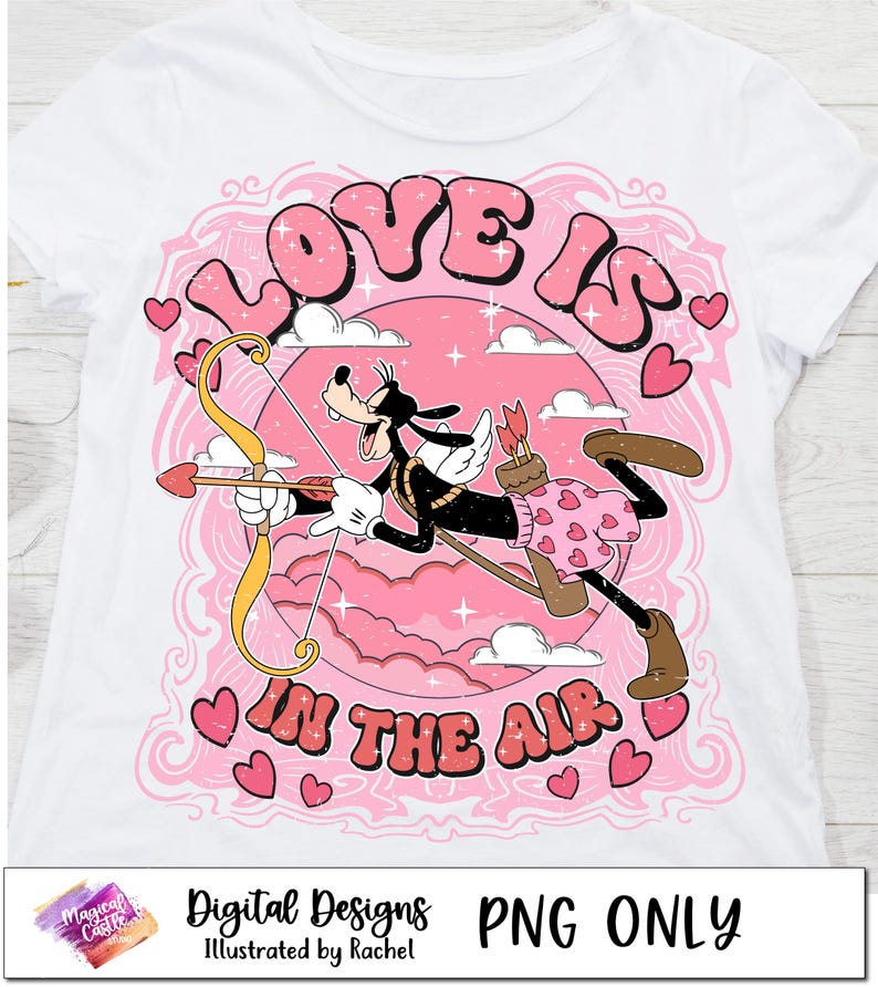 Goofy Cupid Png, Love is in the Air Png, Happy Valentine's Day, Retro ...