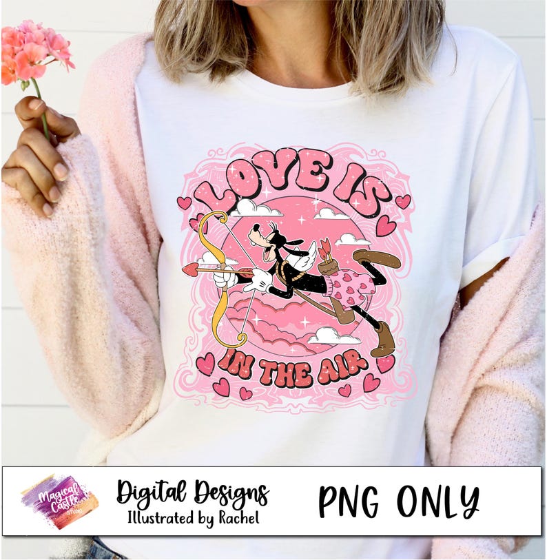 Goofy Cupid Png, Love is in the Air Png, Happy Valentine's Day, Retro ...