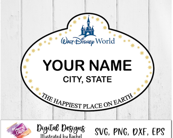 WDW Nametag SVG - Etsy