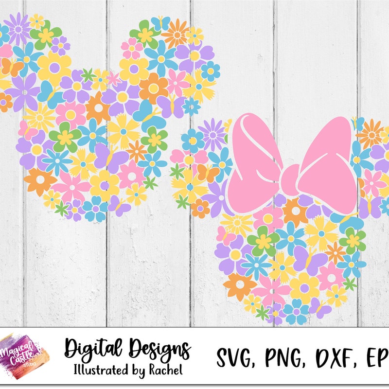 Minnie Flower Svg - Etsy