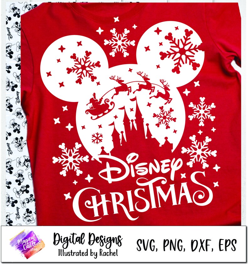 Christmas Mouse Ears Svg, Christmas Trip, Magic Castle Svg, Cricut Cut ...