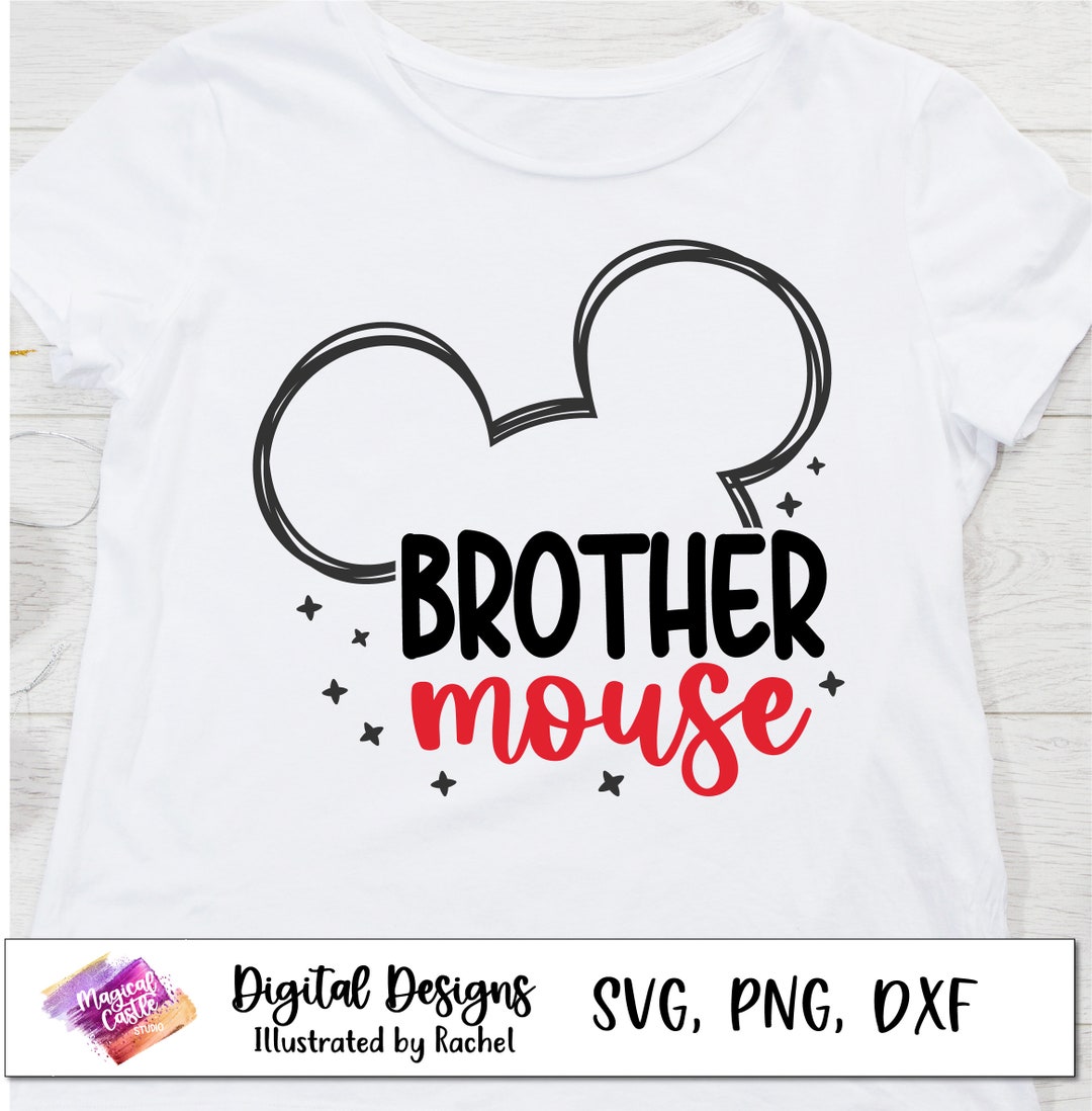 Brother Mouse Svg, Family Trip, Brother Shirt Design, Brother Cut File ...
